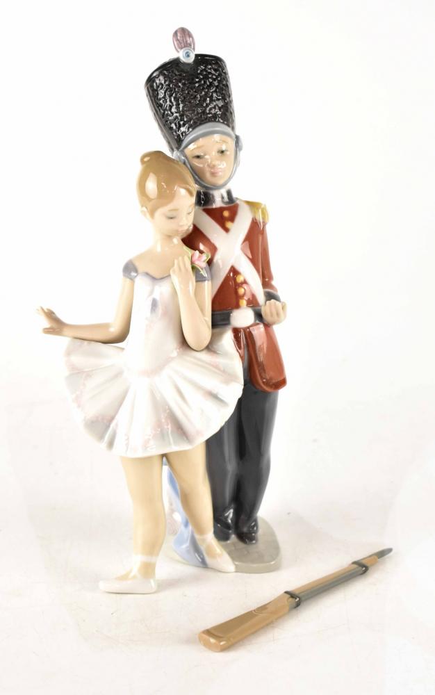 A boxed Lladró Privilege Gold figure, soldier boy and ballerina. | Adam ...