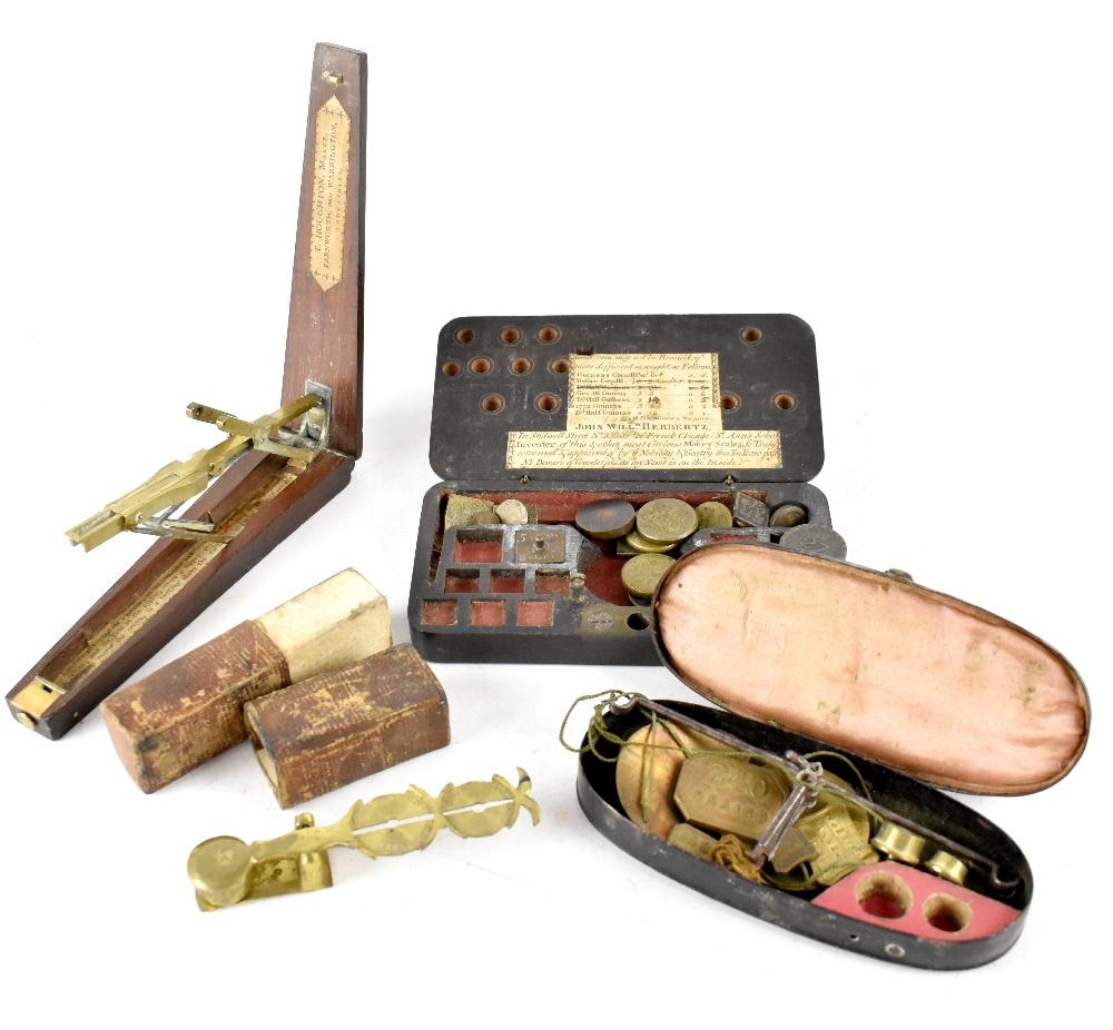 Two 19th century sovereign scales, including one by T Houghton (af), an ...