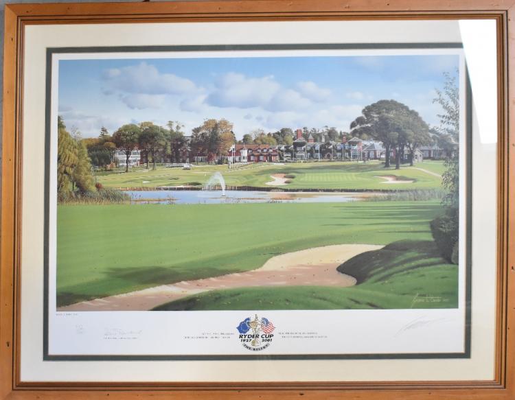 Two golfing prints comprising Graeme W Baxter; colour lithograph ...