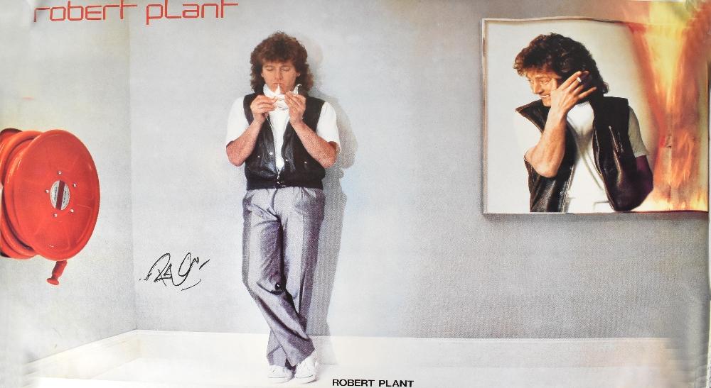 Two posters bearing the signatures of Jimmy Page and Robert Plant (2 ...