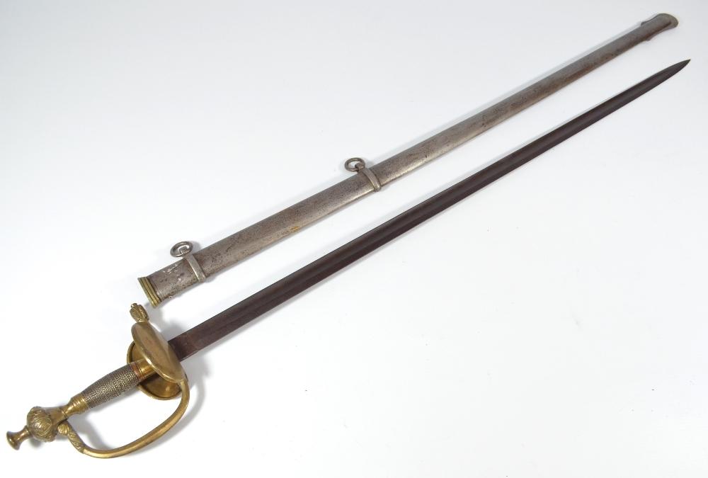 A 1796 pattern infantry officer's sword, with wirework grip, floral ...
