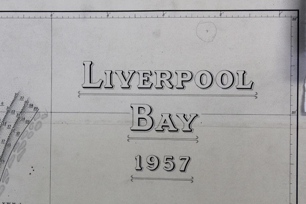 A large depth scale map of the Mersey around Liverpool Bay, this being ...