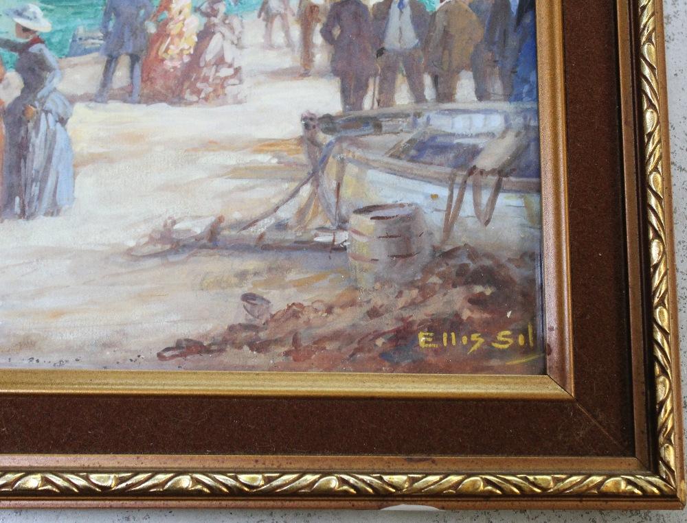 ELLIS SILAS (1883-1972); watercolour, the 19th century sailing ship ...