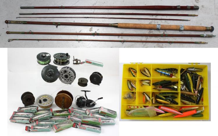 A collection of fly fishing reels to include Beaulite, Shakespeare ...