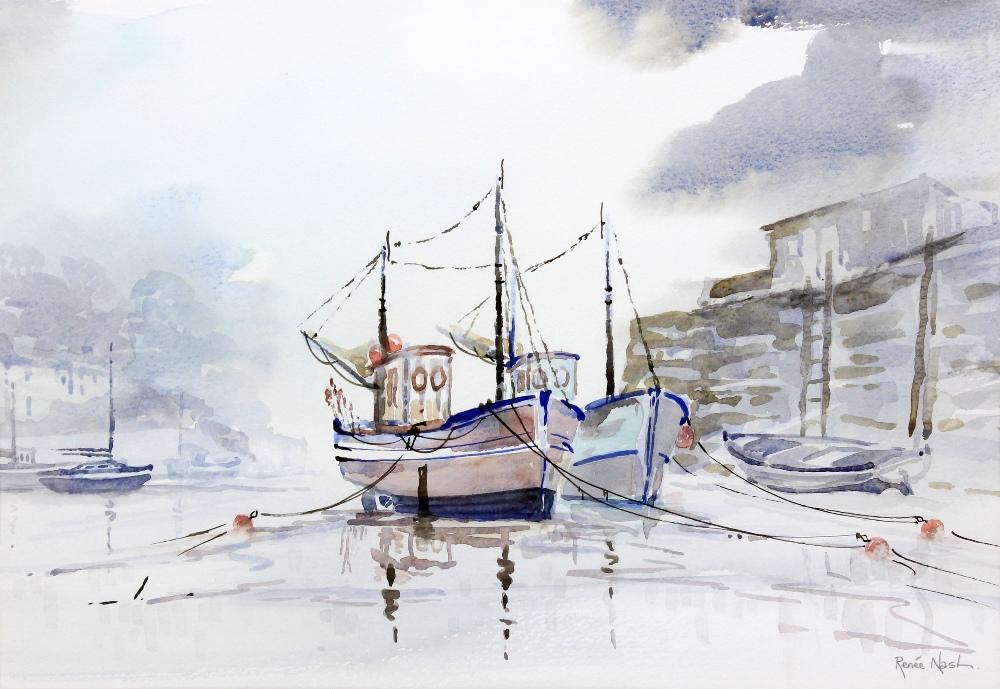 RENÉE NASH (20th/ 21st Century); watercolour, 'Liskeard Harbour ...