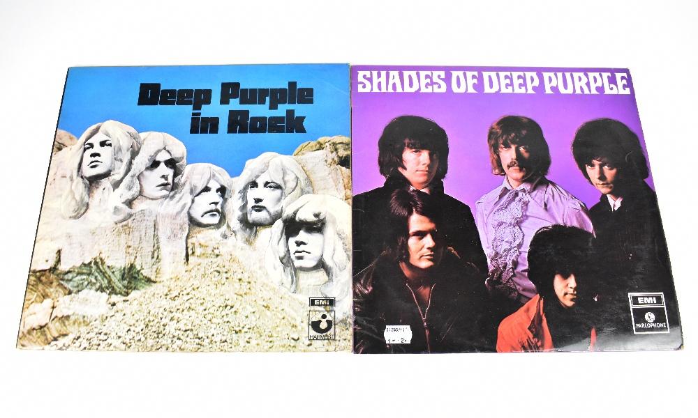 DEEP PURPLE; two records comprising 'Deep Purple in Rock', on Harvest ...