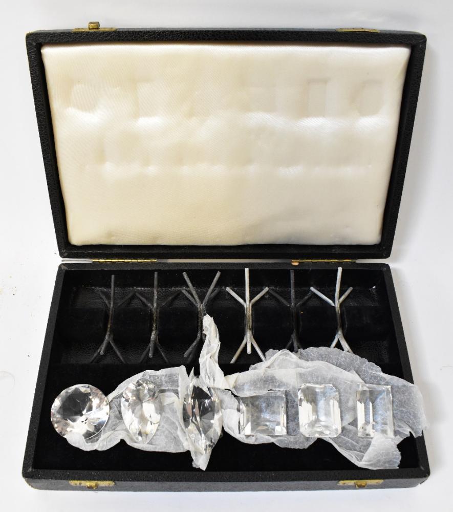 Two cased sets of educational models, comprising a set of of nine glass ...