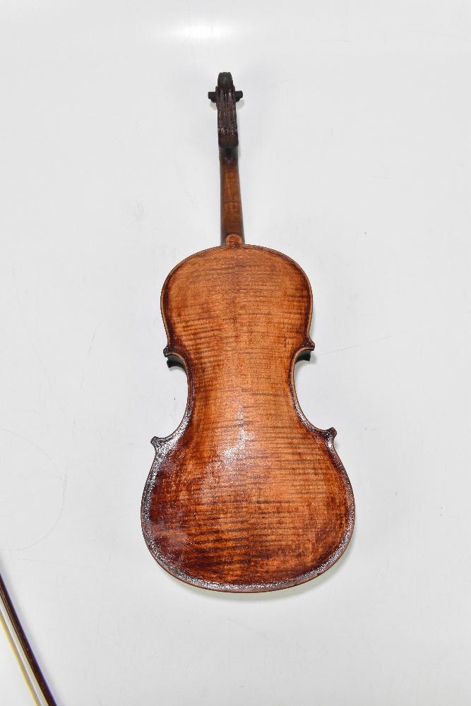 ATTRIBUTED TO J T PRIESTLEY; a full-size violin with two-piece back ...