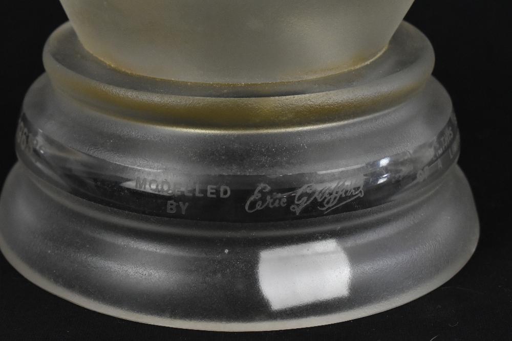 WEBB CORBETT; a limited edition glass bust of Sir Winston Churchill ...