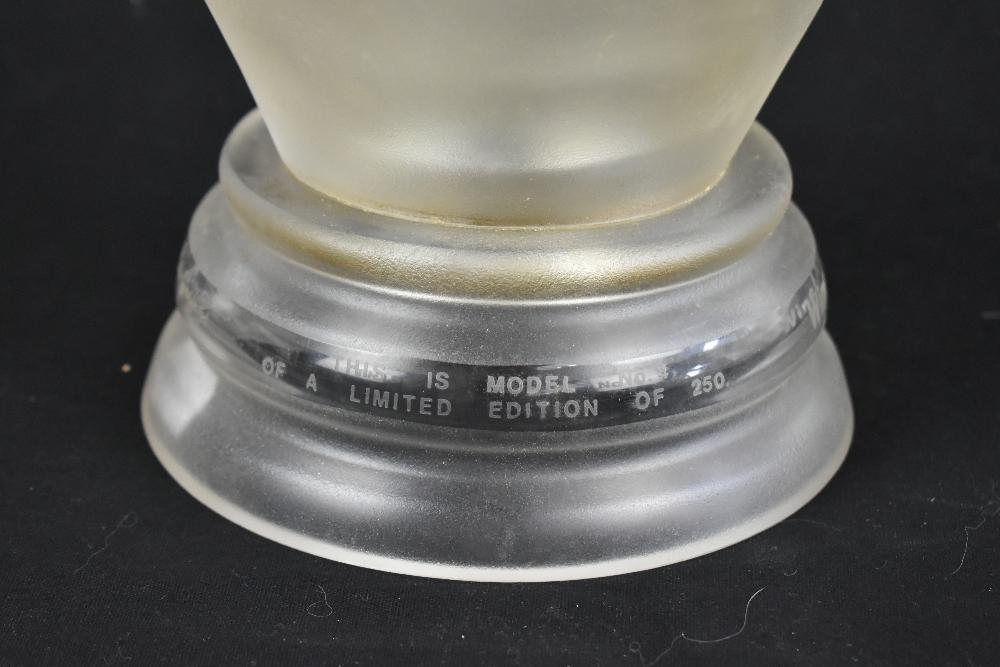 WEBB CORBETT; a limited edition glass bust of Sir Winston Churchill ...