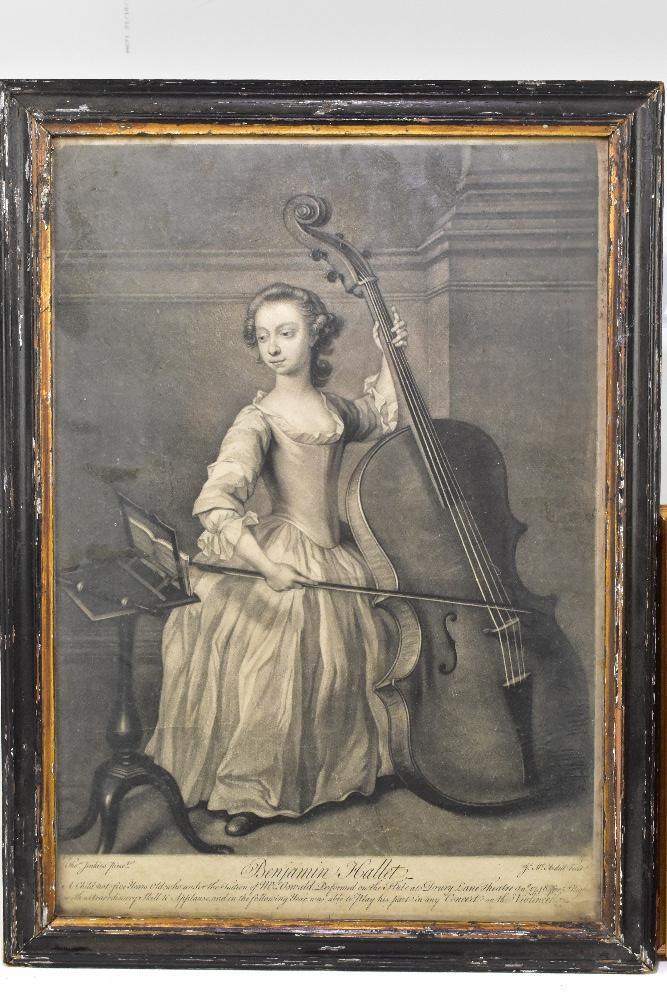 AFTER THOMAS JENKINS; an 18th century black and white engraving ...